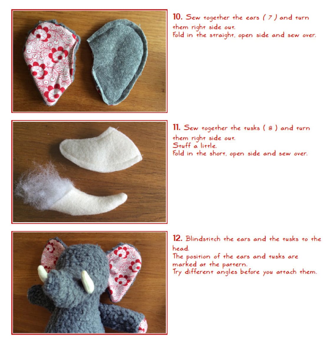Plush Pattern Elephant Sewing Pattern PDF Toy Pattern, Softie Pattern ...
