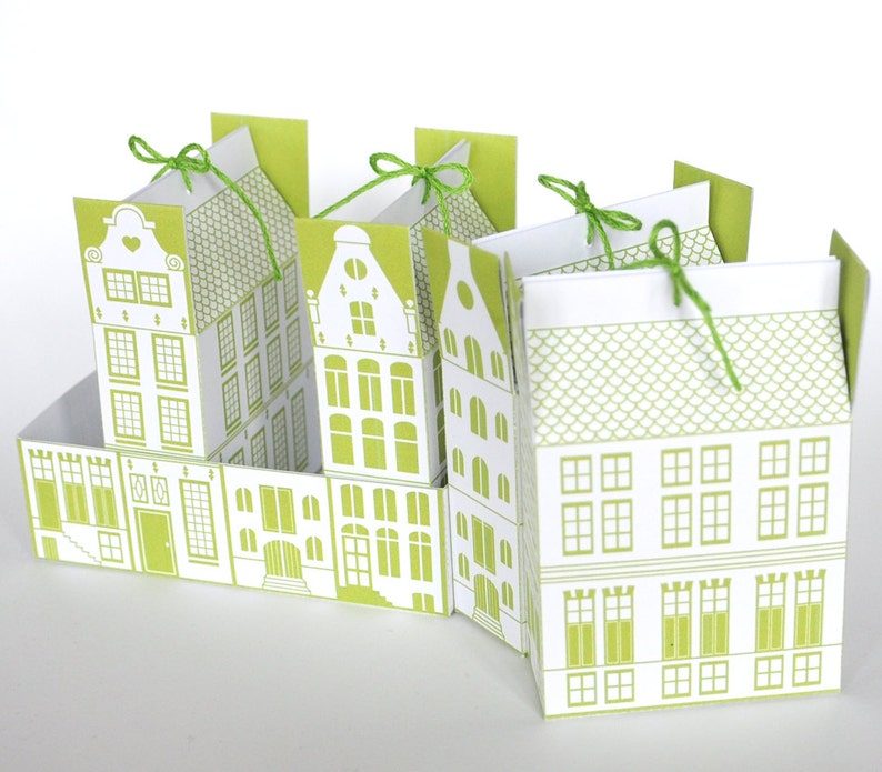 Gift Boxes Dutch Paper House Printable Favor Box Template, Amsterdam - Etsy