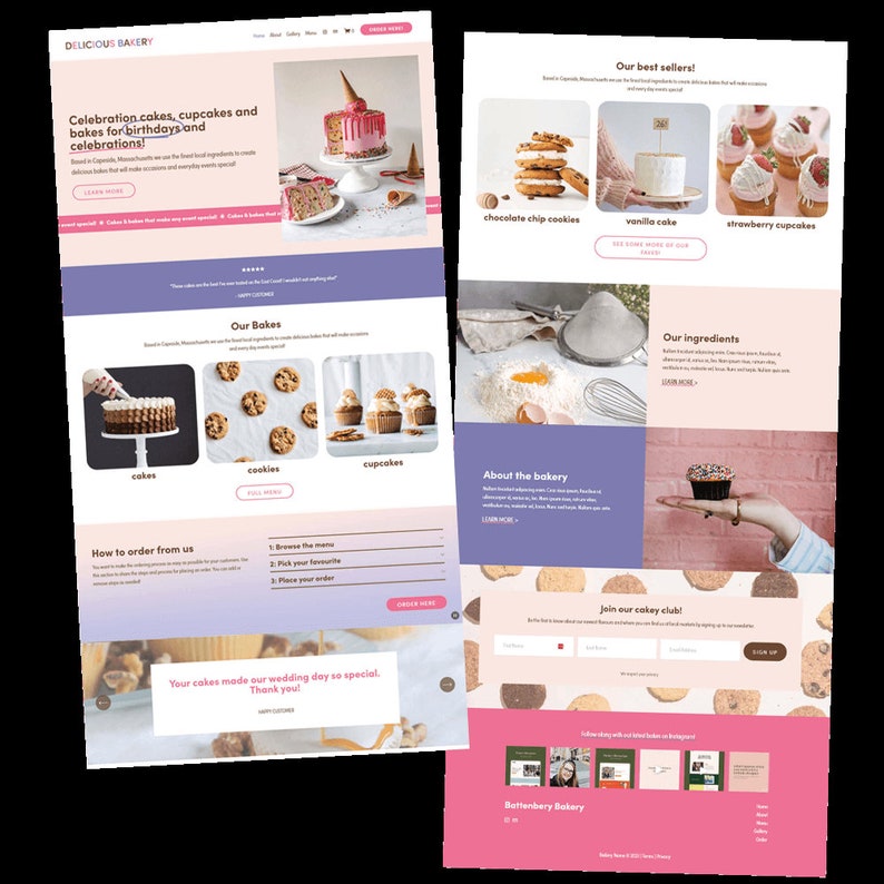 Squarespace Website Template for Bakeries & Home Baking Businesses ...