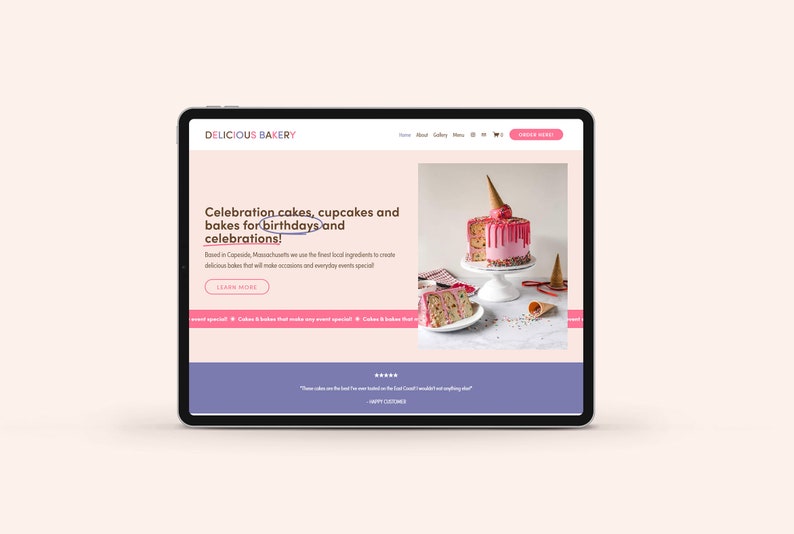 Squarespace Website Template for Bakeries & Home Baking Businesses ...