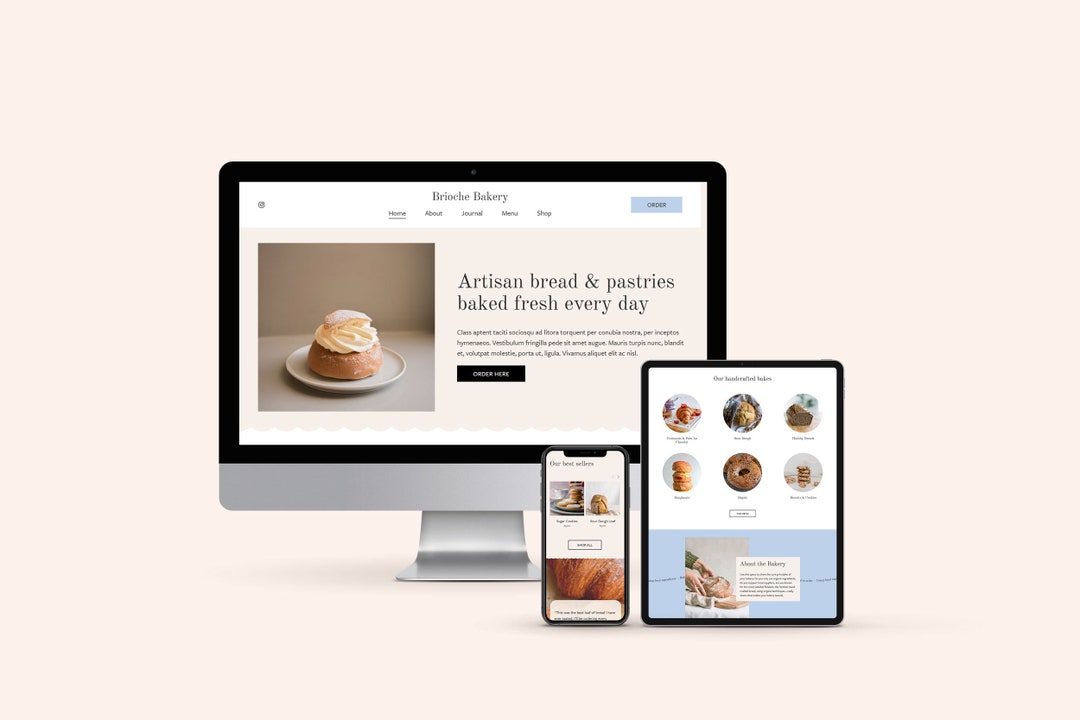 Squarespace Website Template for Bakeries & Home Baking - Etsy