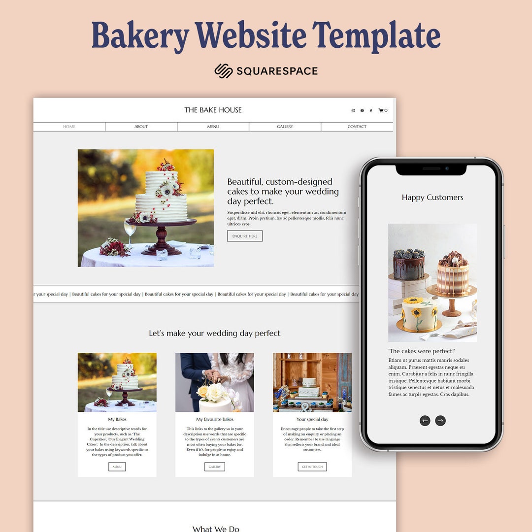 Squarespace Website Template for Bakeries & Home Baking Businesses ...