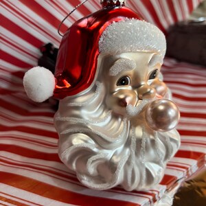 Santa Claus Blowing Bubble Glass Ornament Retro Classic Christmas - Etsy