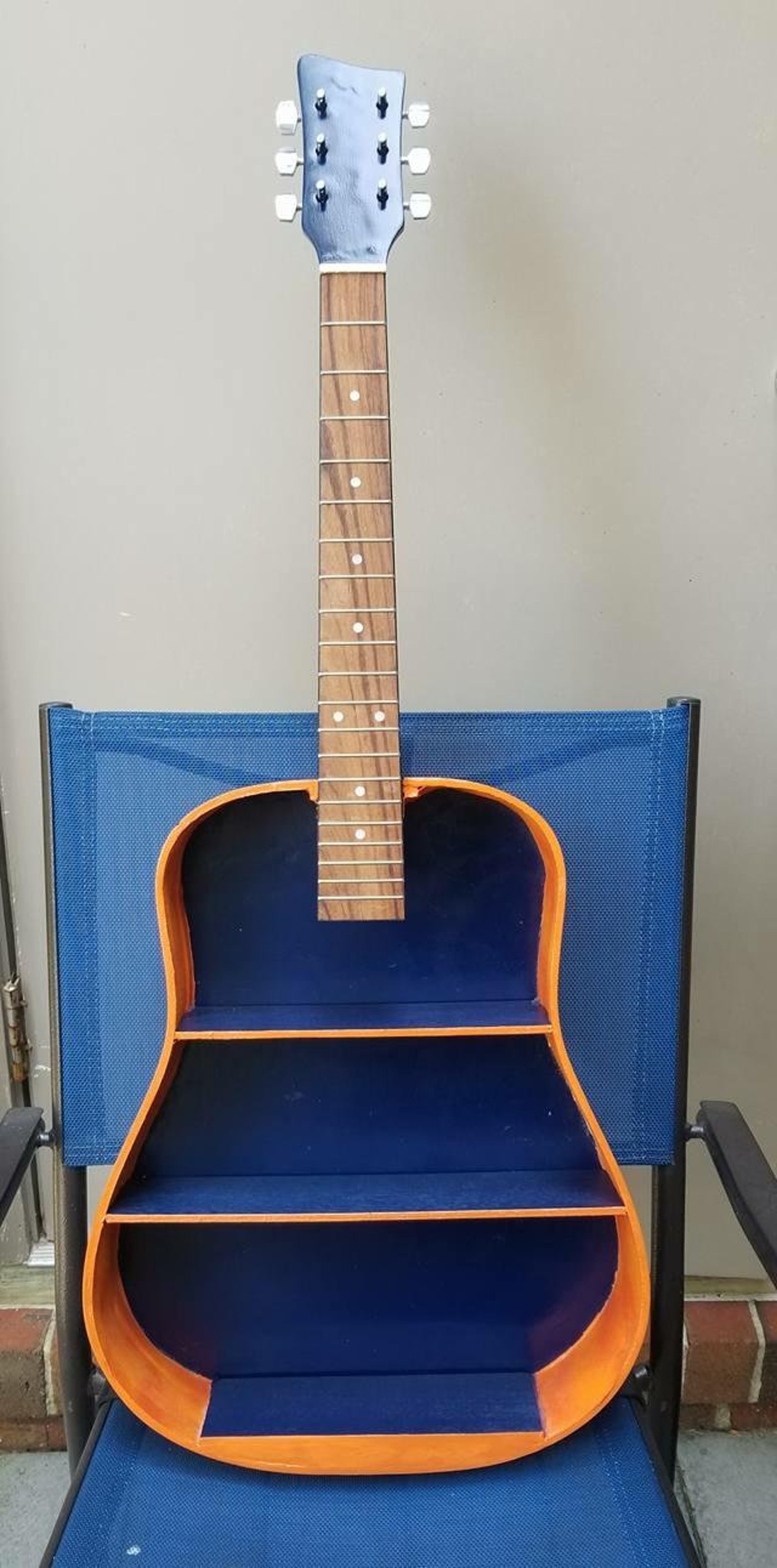 Real Acoustic Guitar Shelf Custom Made Authentic Customized Music Fan ...