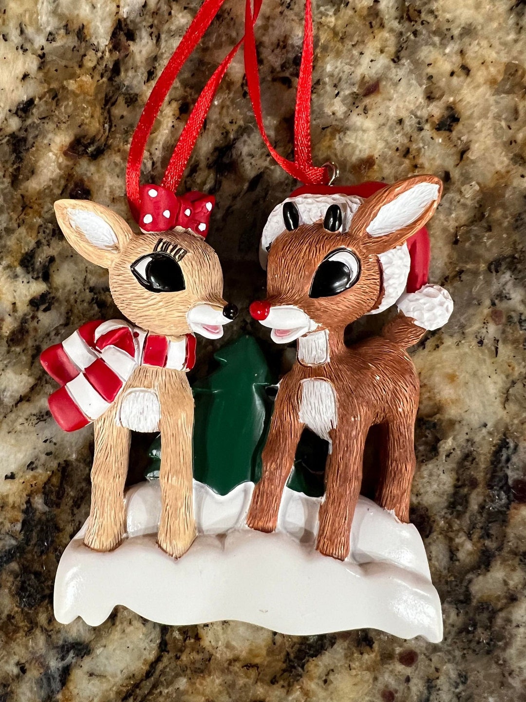 RETRO RUDOLPH & Clarice Ornament Red Nosed Reindeer Personalize It! - Etsy
