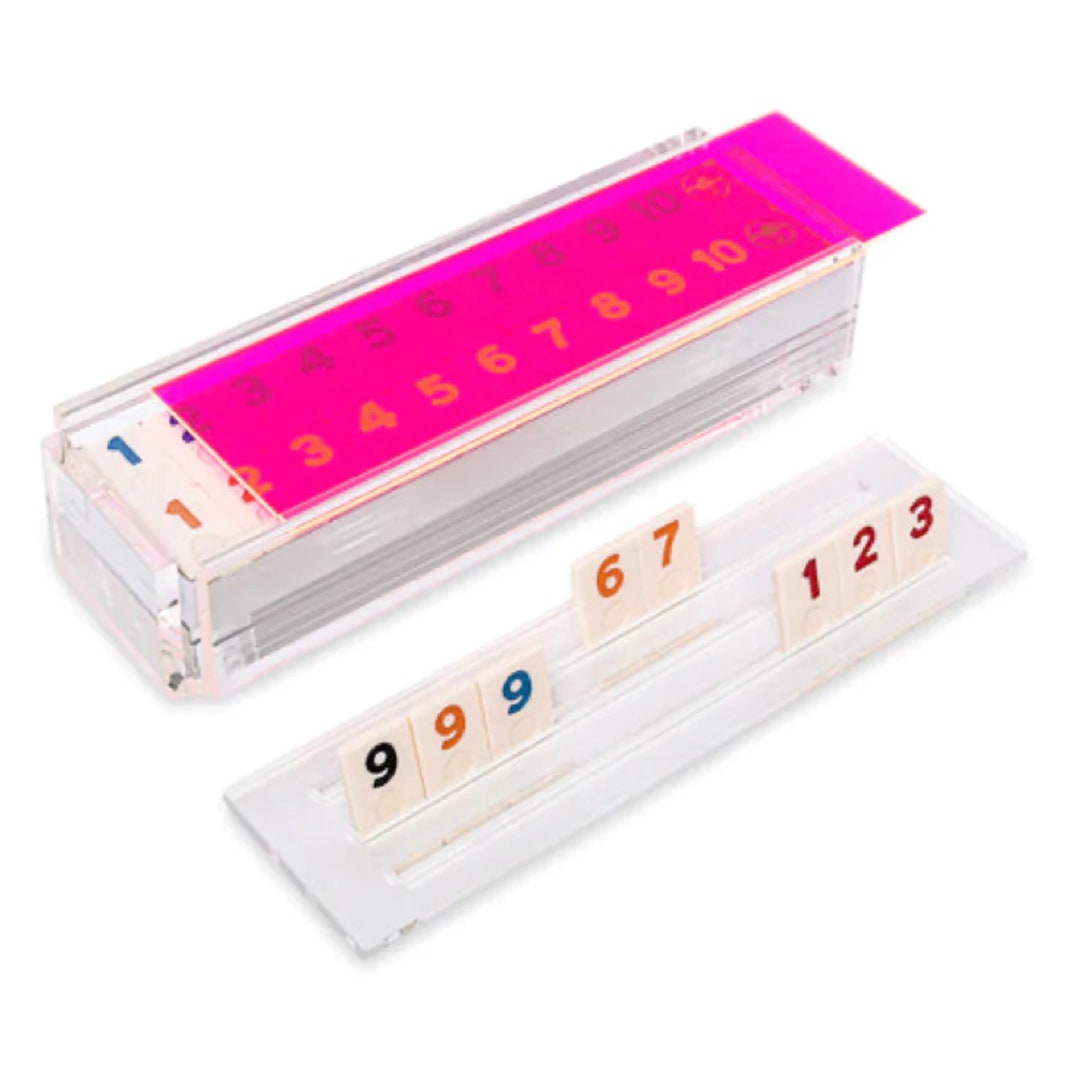 Deluxe Acrylic Rummikub Game Neon Pink - Etsy