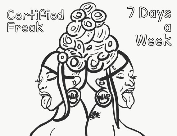 Cardi B Coloring Pages