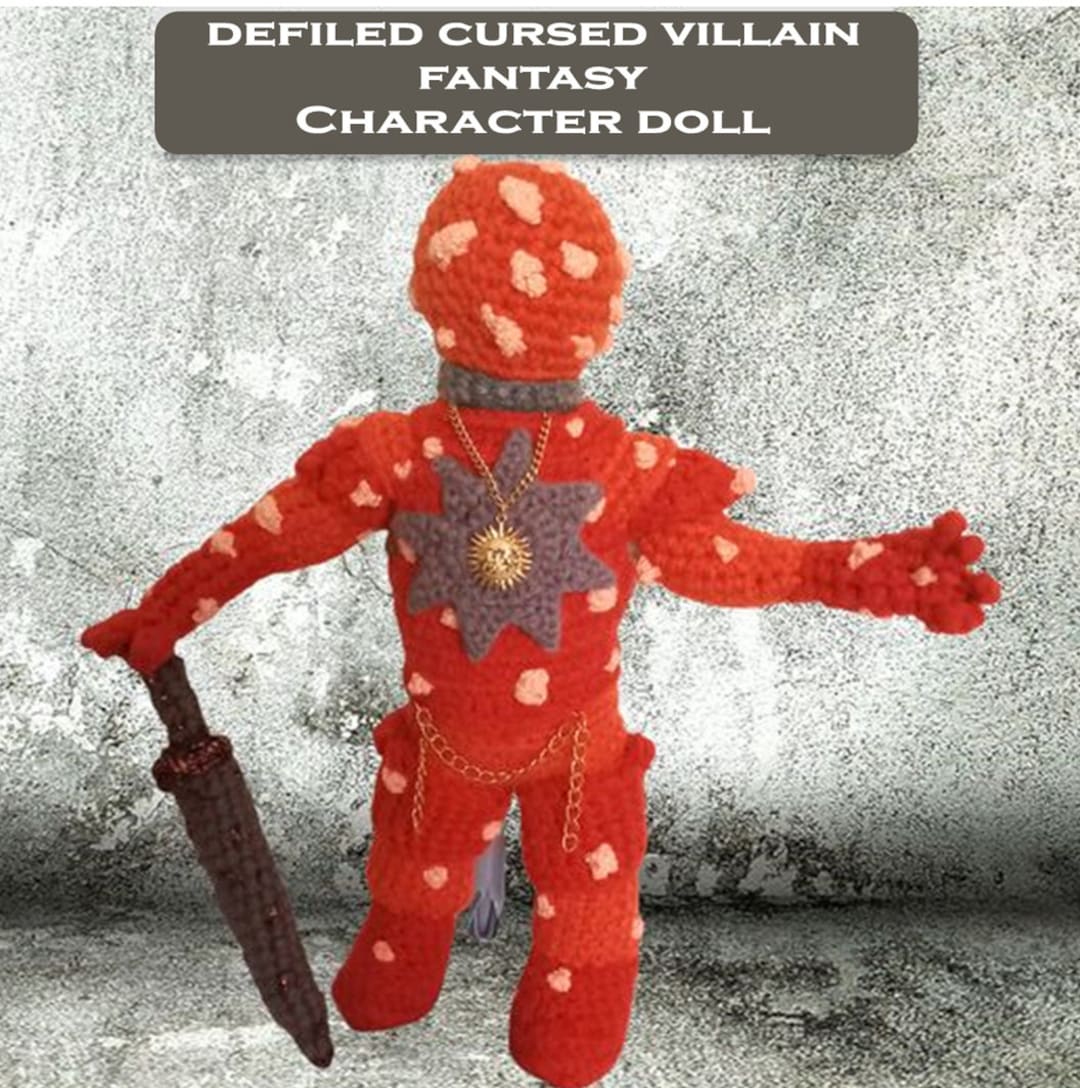 Defiled Cursed Villain Dung Eater Elden-boss Doll Toy Crochet Handmade ...