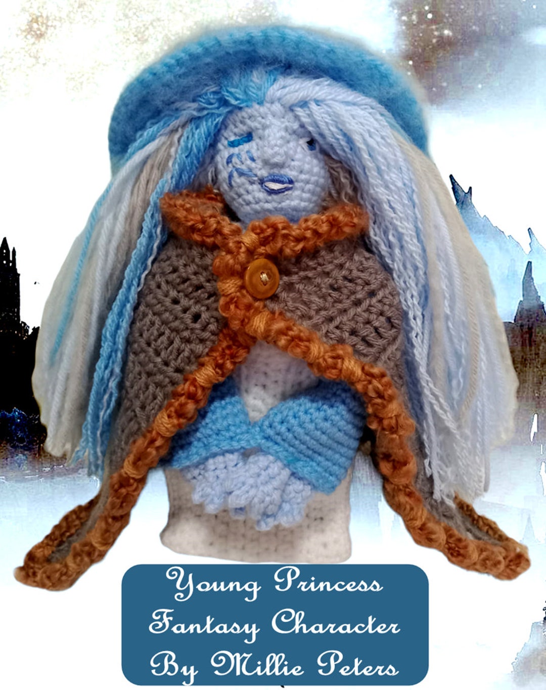 Young Blue Moon Witch Boss Doll Toy Ranni-princess Crochet Handmade ...
