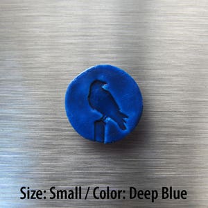 Raven Magnet: Hand Stamped Clay Magnet - Etsy