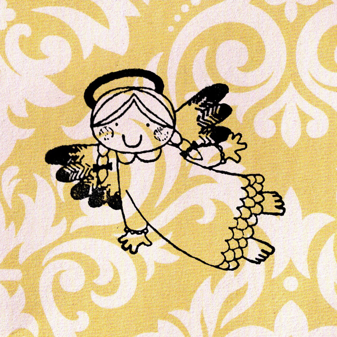 Angel Stamp: Wood Mounted Rubber Stamp - Etsy