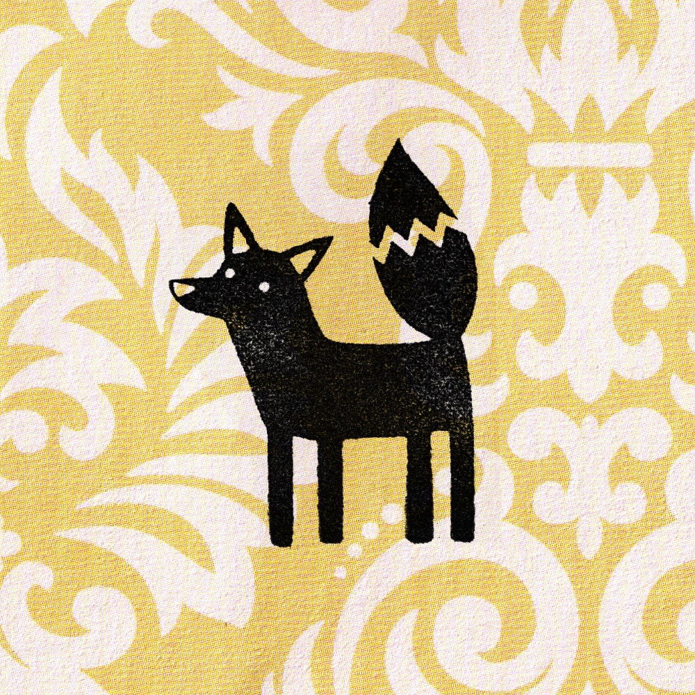 Graphic Fox Stamp: Wood Mounted Rubber Stamp - Etsy Canada