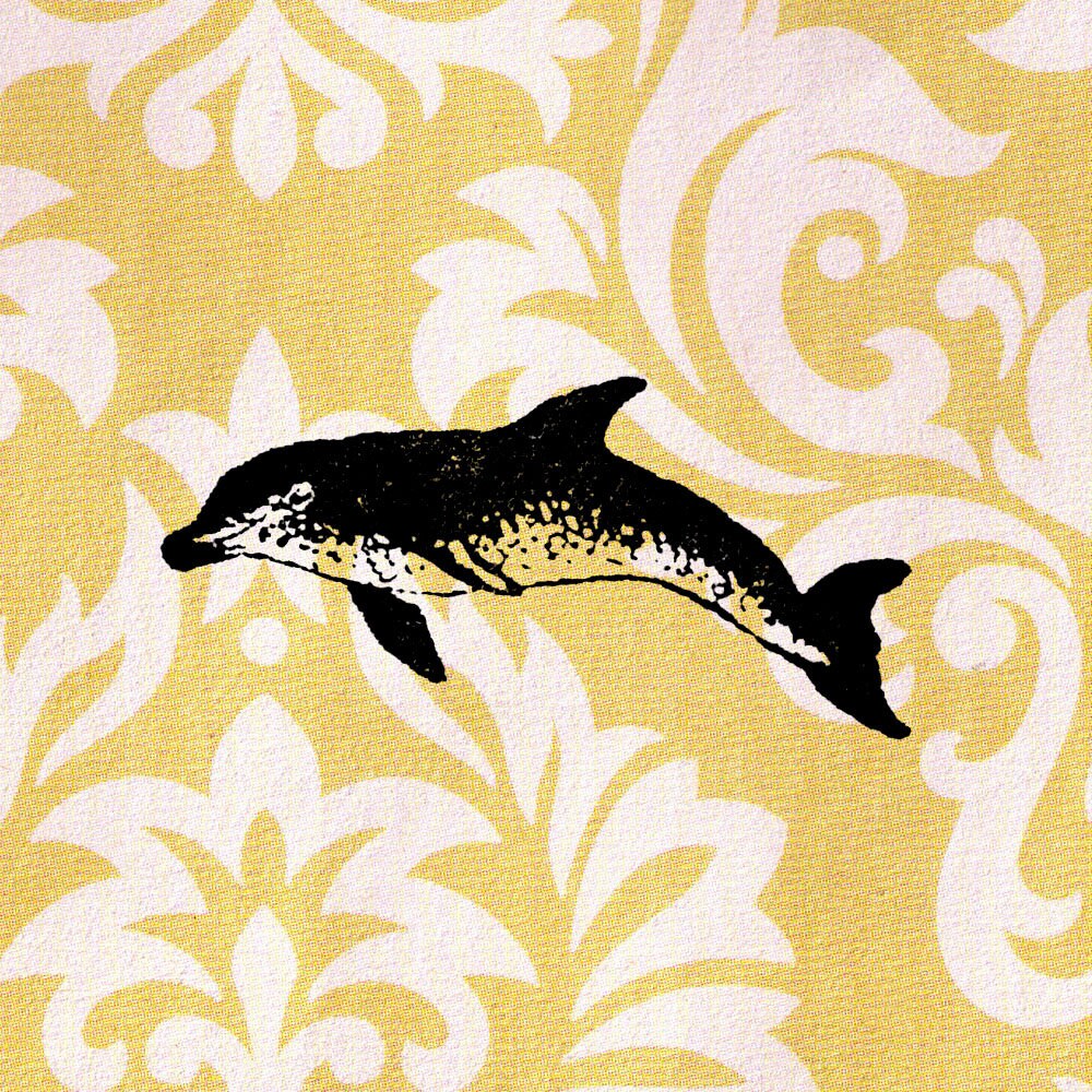 Dolphin Stamp: Wood Mounted Rubber Stamp | Etsy