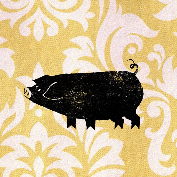 Pig Rubber Stamp - Etsy