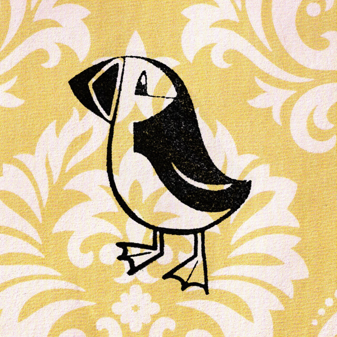 Bird Stamp, Puffin Stamp Wood Mounted Rubber Stamp - Etsy