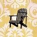 Adirondack Chair Stamp: Wood Mounted Rubber Stamp - Etsy