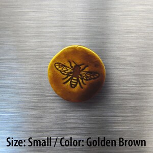 Bee Magnet: Hand Stamped Clay Magnet - Etsy