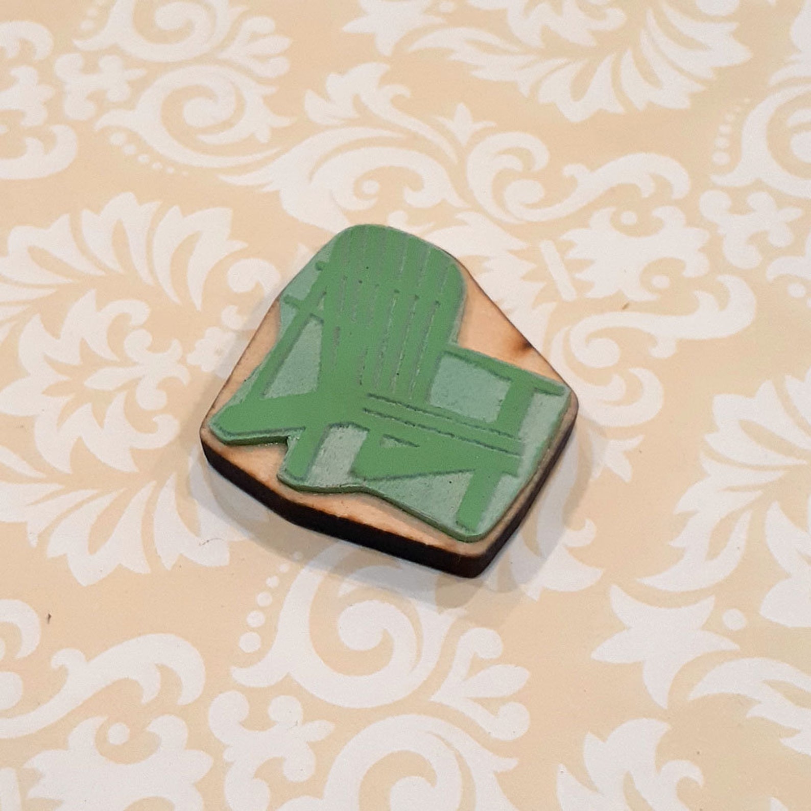 Adirondack Chair Stamp: Wood Mounted Rubber Stamp - Etsy