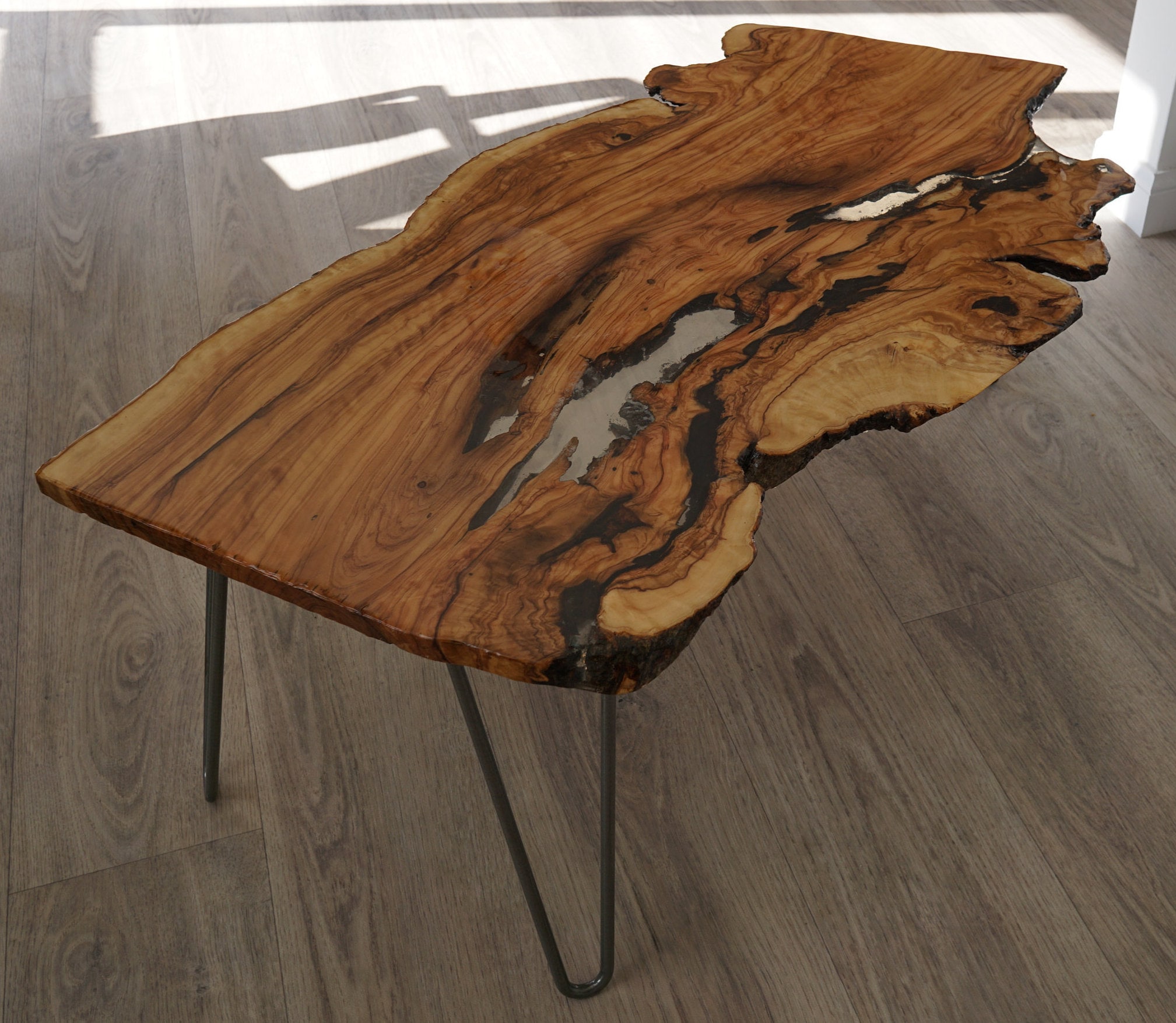 Live Edge Resin Filled Coffee / Occasional Table Custom - Etsy