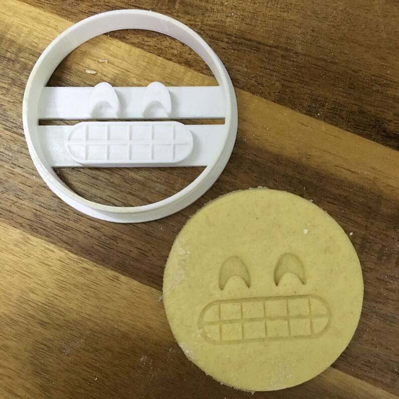 Emoji Excited Grin Smiley 3D Printed Cookie Cutter - Etsy