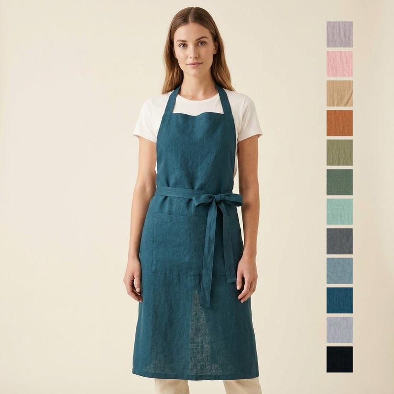 Natural Linen Apron - Etsy