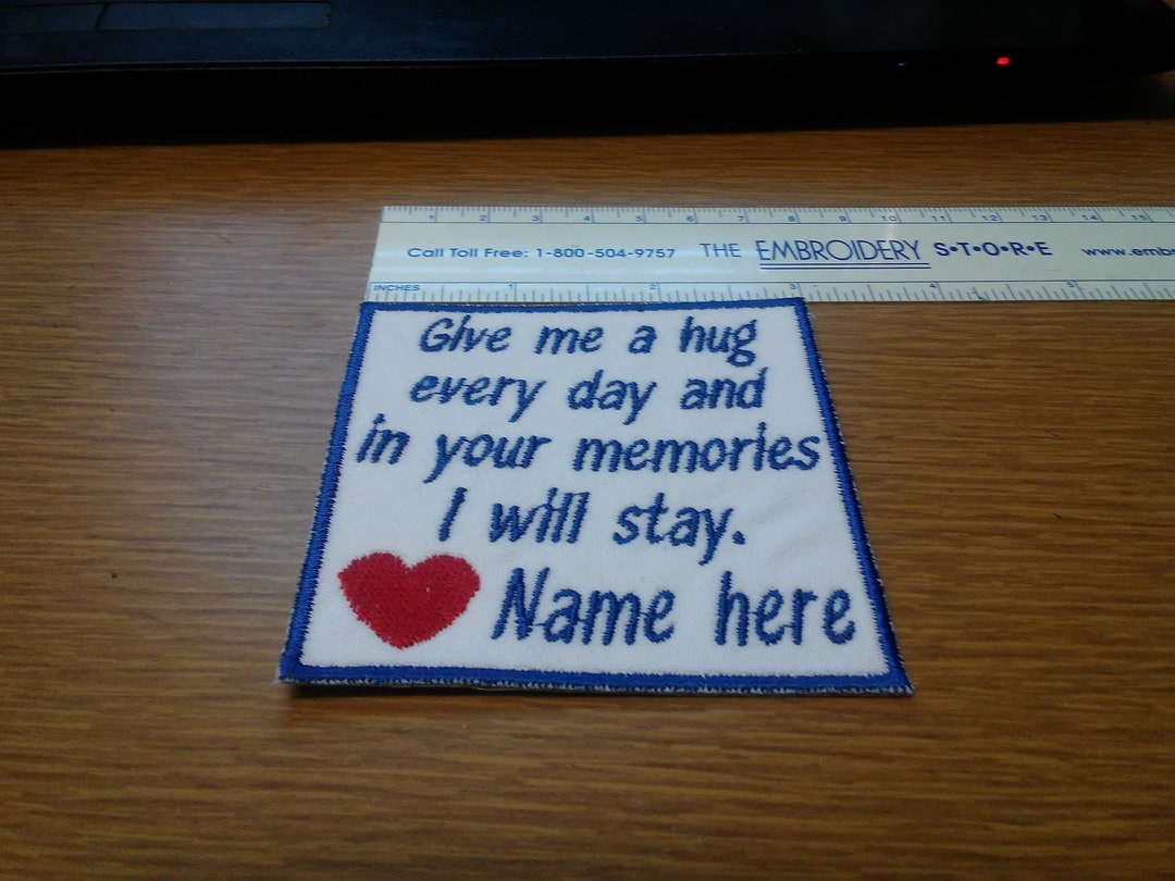 Memory Patch, Bears, Personalized, Embroidered, Hug - Etsy