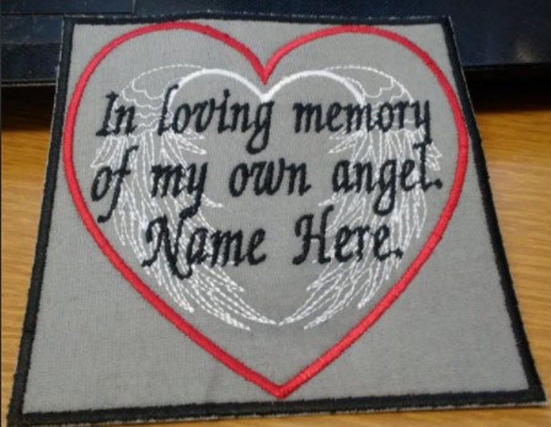 Memory Patch, in Loving Memory, My Own Angel, Embroidered, Sewon, Wings ...