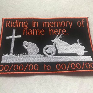 Biker Memorial Patch - Etsy