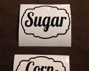 Canister Labels Canister Decals Kitchen Canister Labels