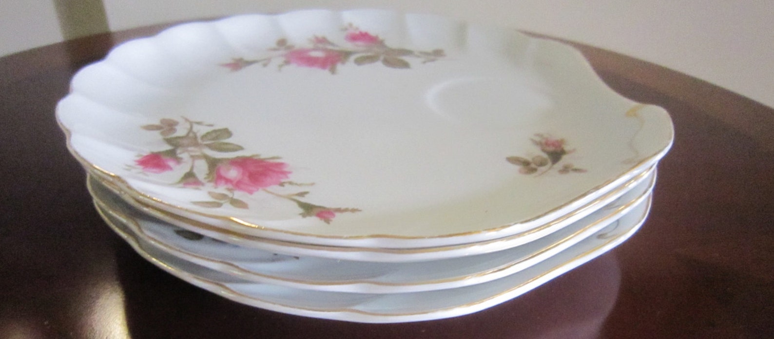 Cherry China, Snack Plates, Sandwich Plate, Romantic Set, Shabby Chic ...