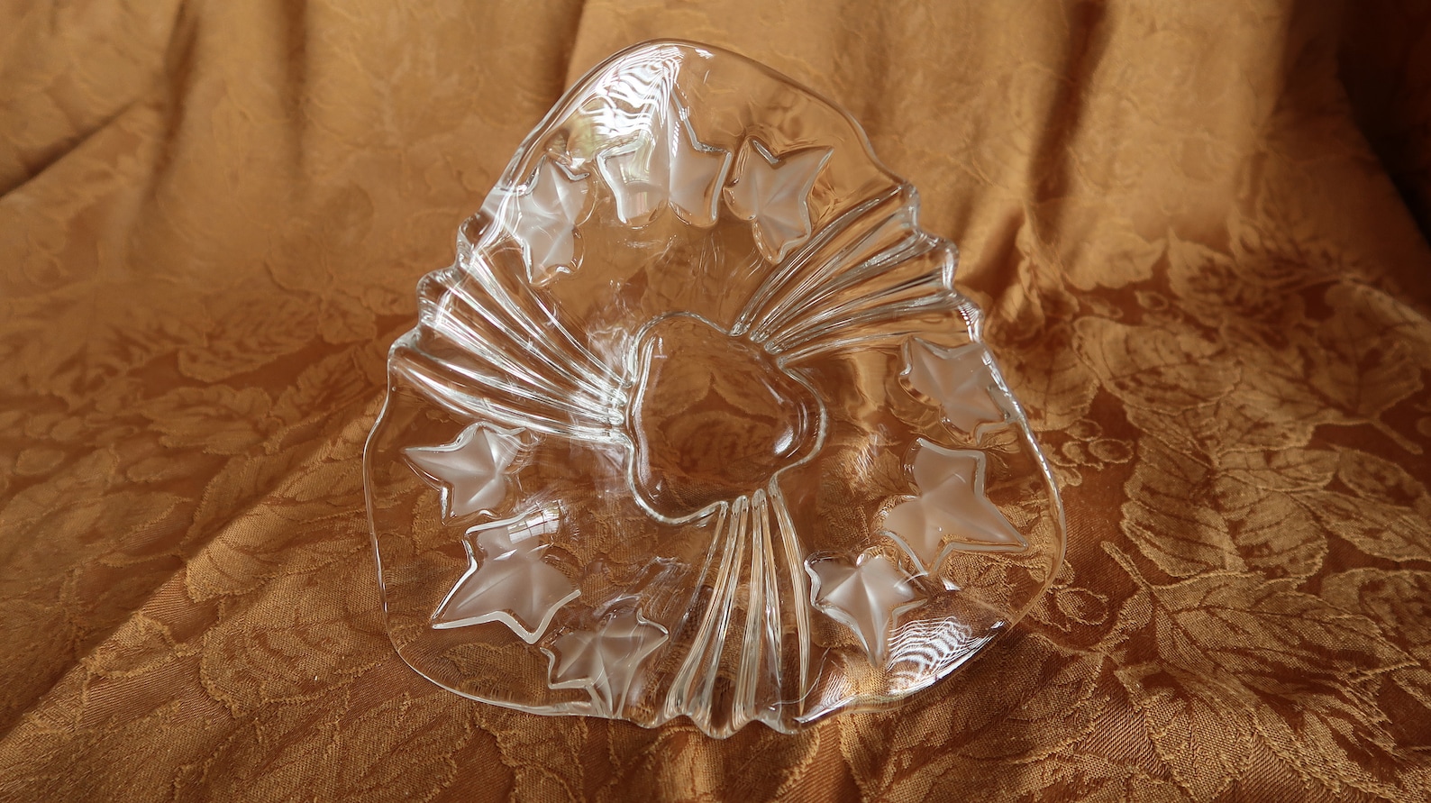 Vintage Mikasa "parisian Ivy" Glass Bowl, Ivy Pattern, Candy Bowl ...