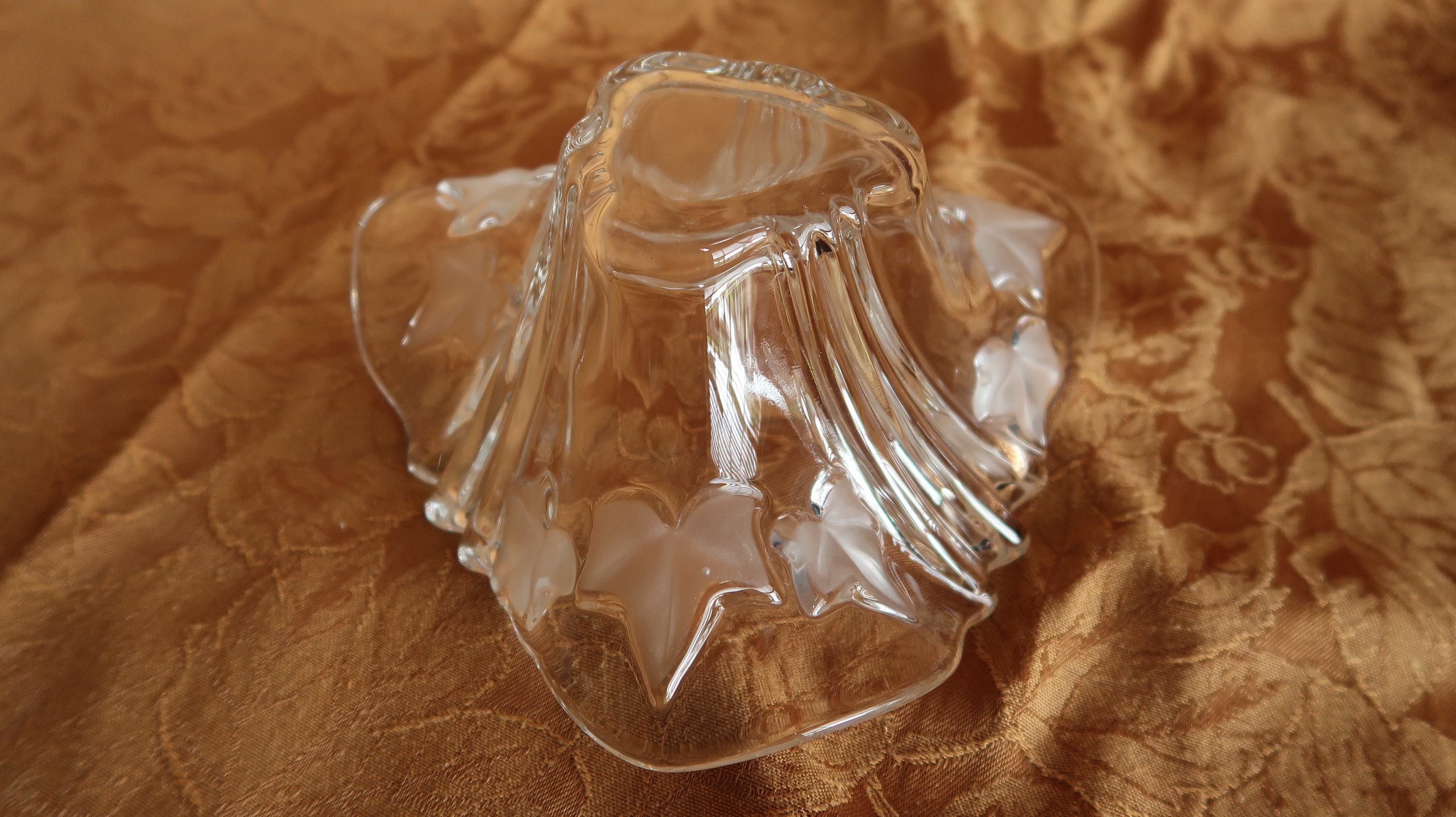 Vintage Mikasa "parisian Ivy" Glass Bowl, Ivy Pattern, Candy Bowl ...