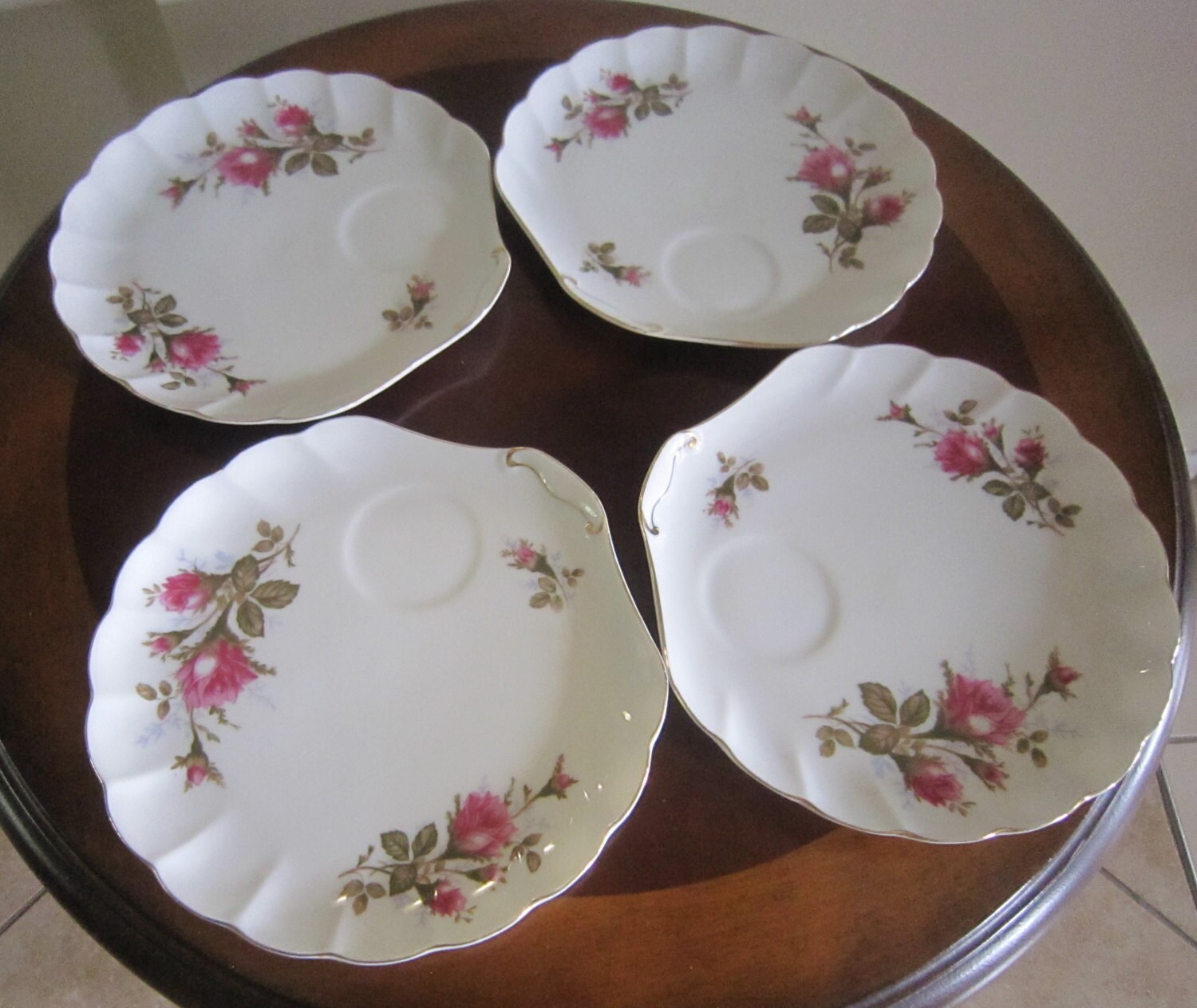 Cherry China, Snack Plates, Sandwich Plate, Romantic Set, Shabby Chic ...