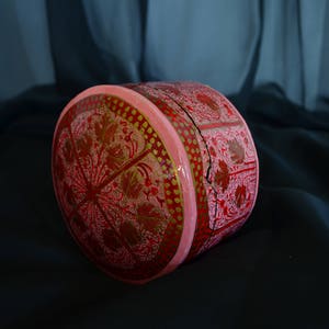 Vintage Red/pink Trinket Box - Etsy