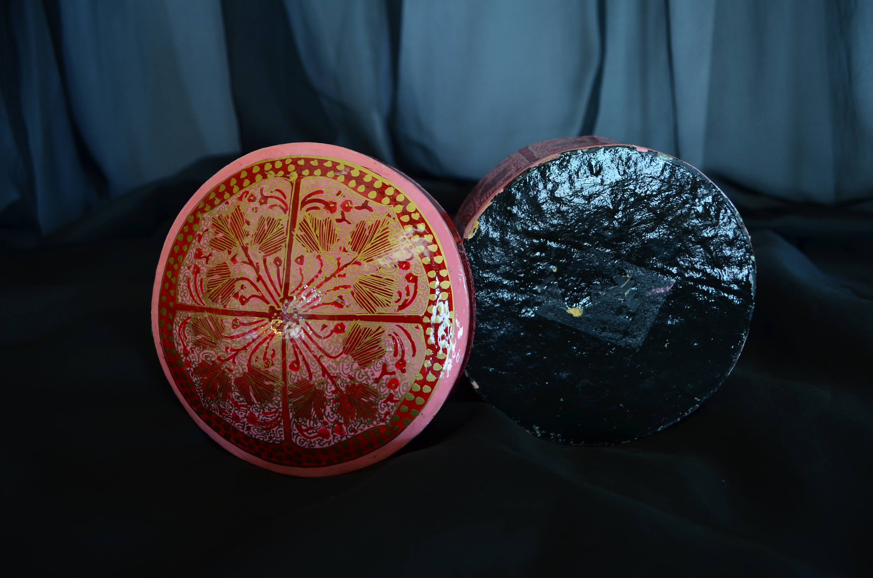 Vintage Red/pink Trinket Box | Etsy