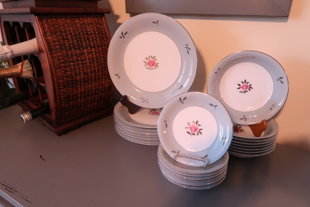 Seyei Fine China Plates and Bowls, "bella Maria" Design, Dinner Plates ...