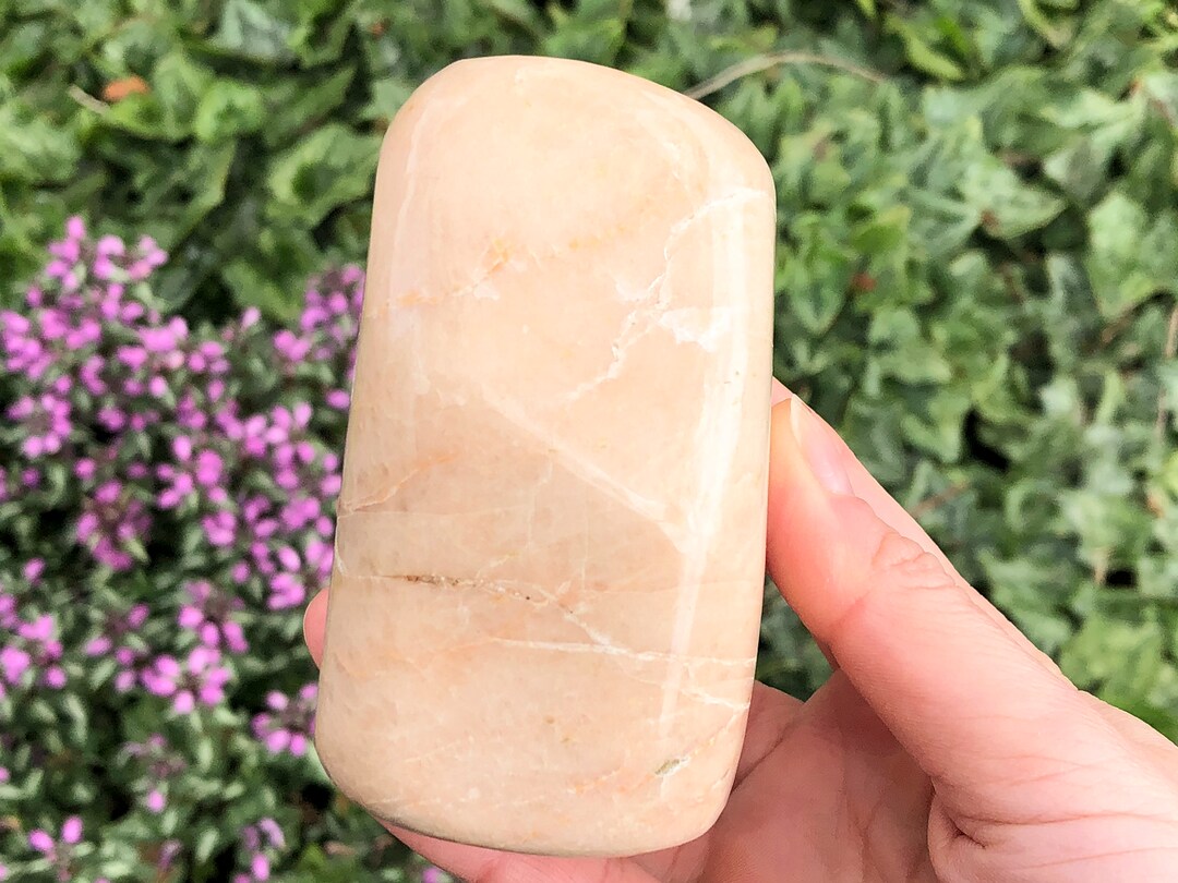 Peach Moonstone 88mm XV Peach Moonstone Self Standing Freeform Crystal ...