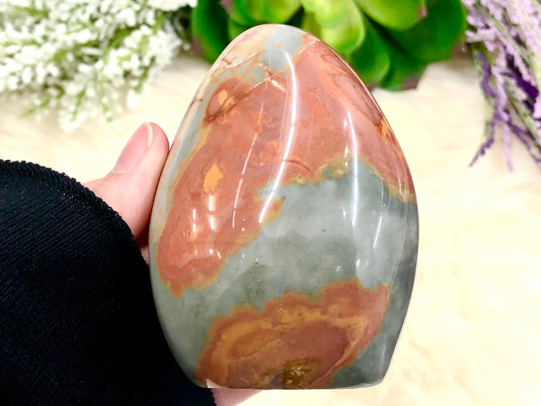 Polychrome Jasper Free Form 85mm ZG Desert Jasper Specimen Altar Decor Self Standing Crystal ...