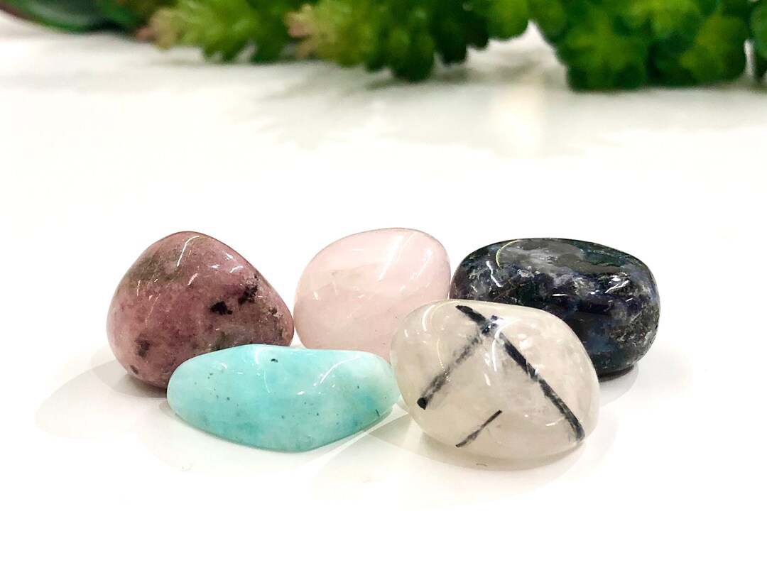 Trauma Support Crystal Intention Stone Set - Etsy