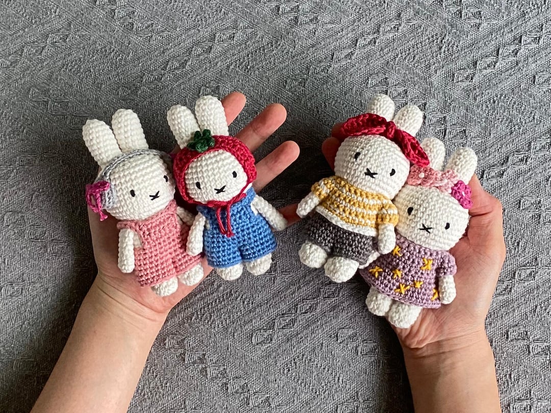 Crochet Miffy Bunny Easter Gift Crochet Bunny Toy Miffy Keychain ...