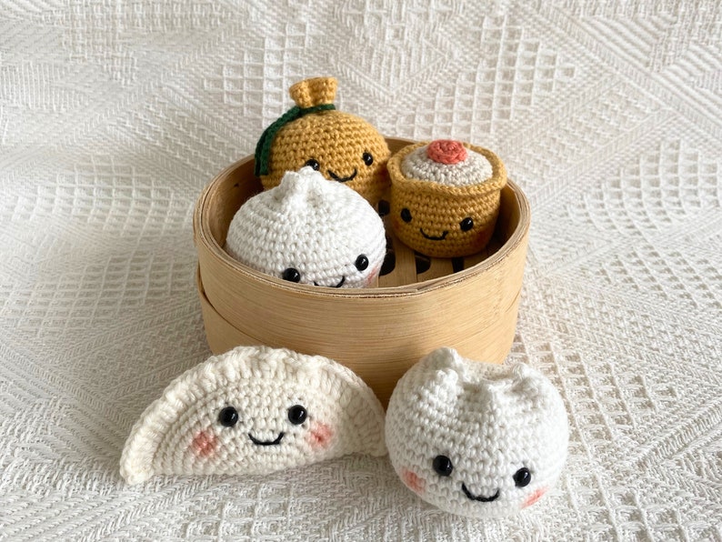 Crochet Xiao Long Bao Dimsum Crochet Handmade Xiao Long Bao Dumpling ...