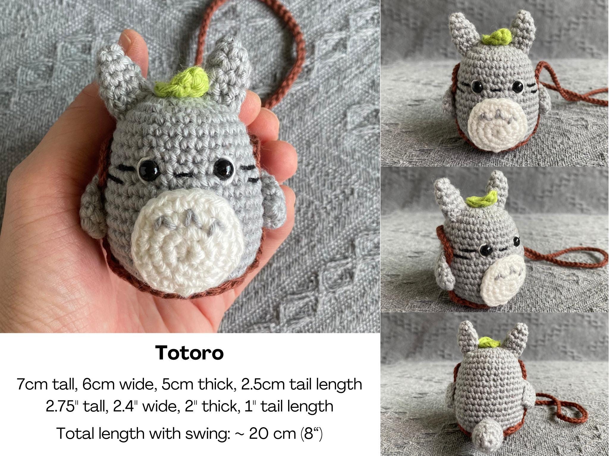 Crochet Car Hanging Decoration Ghibli: Totoro Car Accessories Ponyo No ...