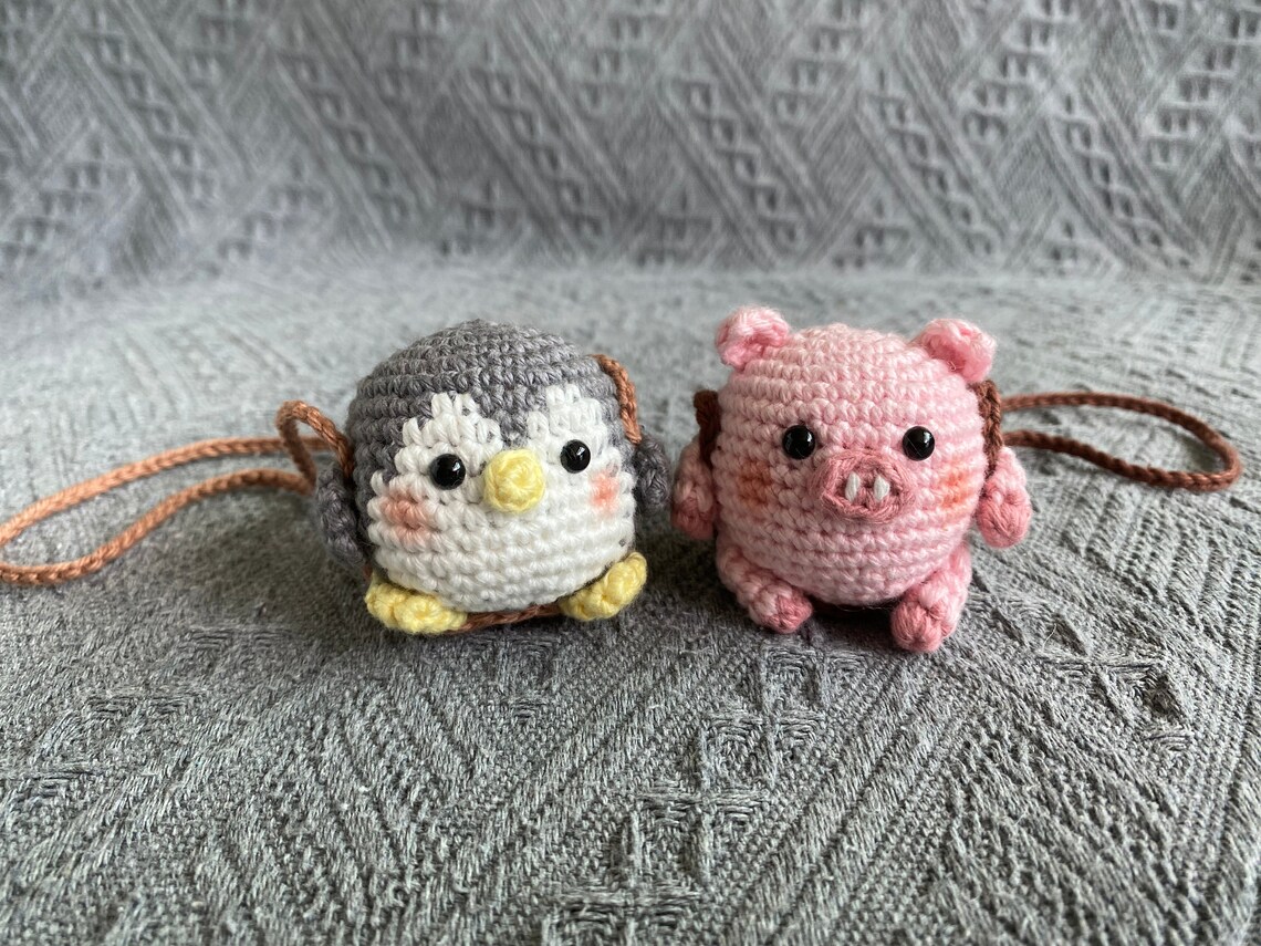 Crochet Animal Car Hanger: Capybara, Penguin, Duck, Piggy - Etsy