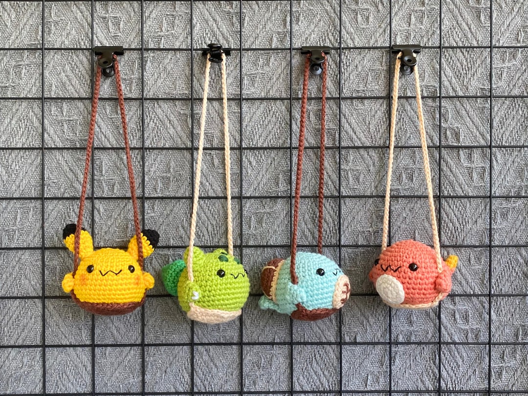 Crochet Car Hanging Decoration Pokemon Car Hanger Crochet Pikachu ...