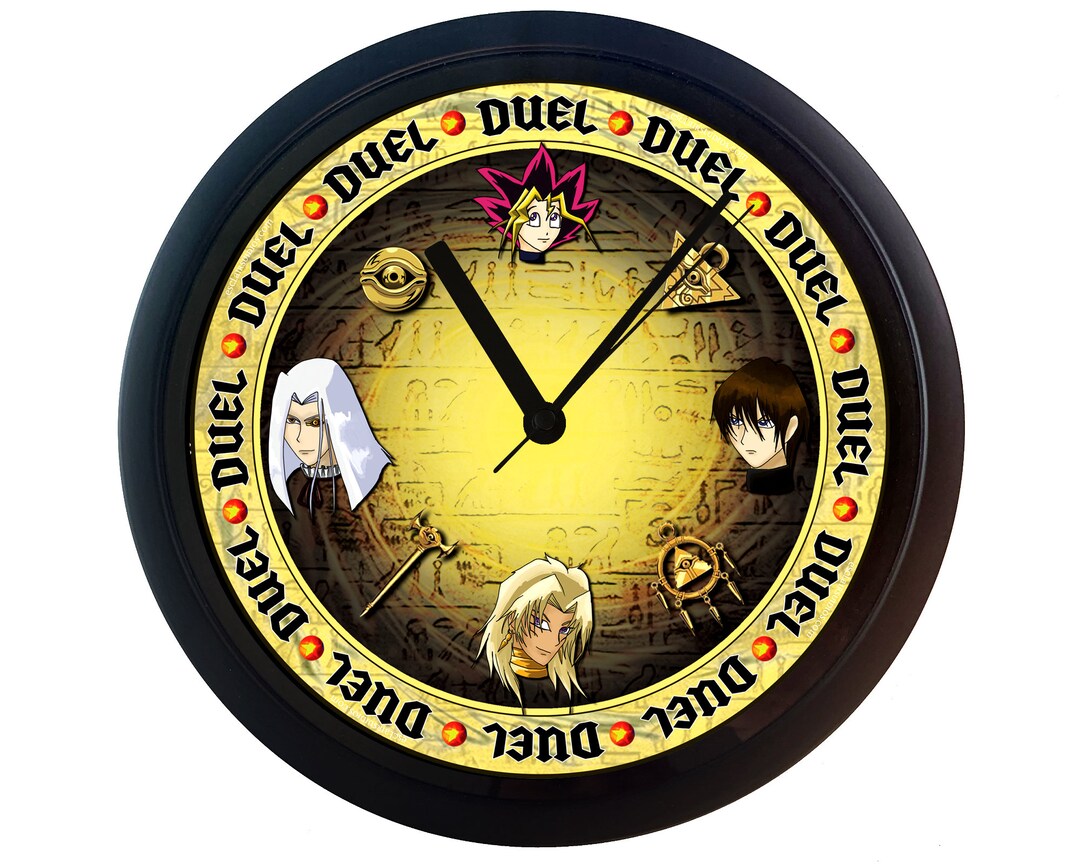 Yu-gi-oh Clock Time to Duel Anime Decor Geek Gift Millennium Puzzle ...