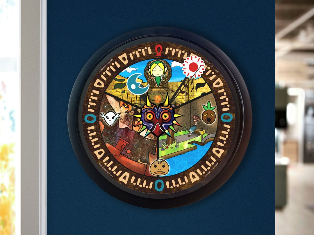 Majora's Mask Clock - Legend of Zelda - Video Game Decor - Clocktown ...
