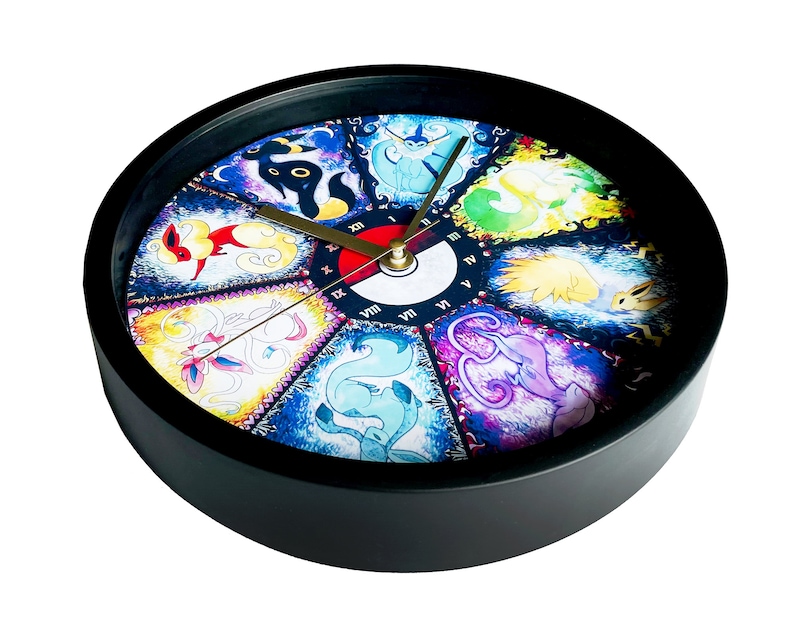 Eons of Eevee - Wall Clock - Kids Room Decor - Eevee Clock ...
