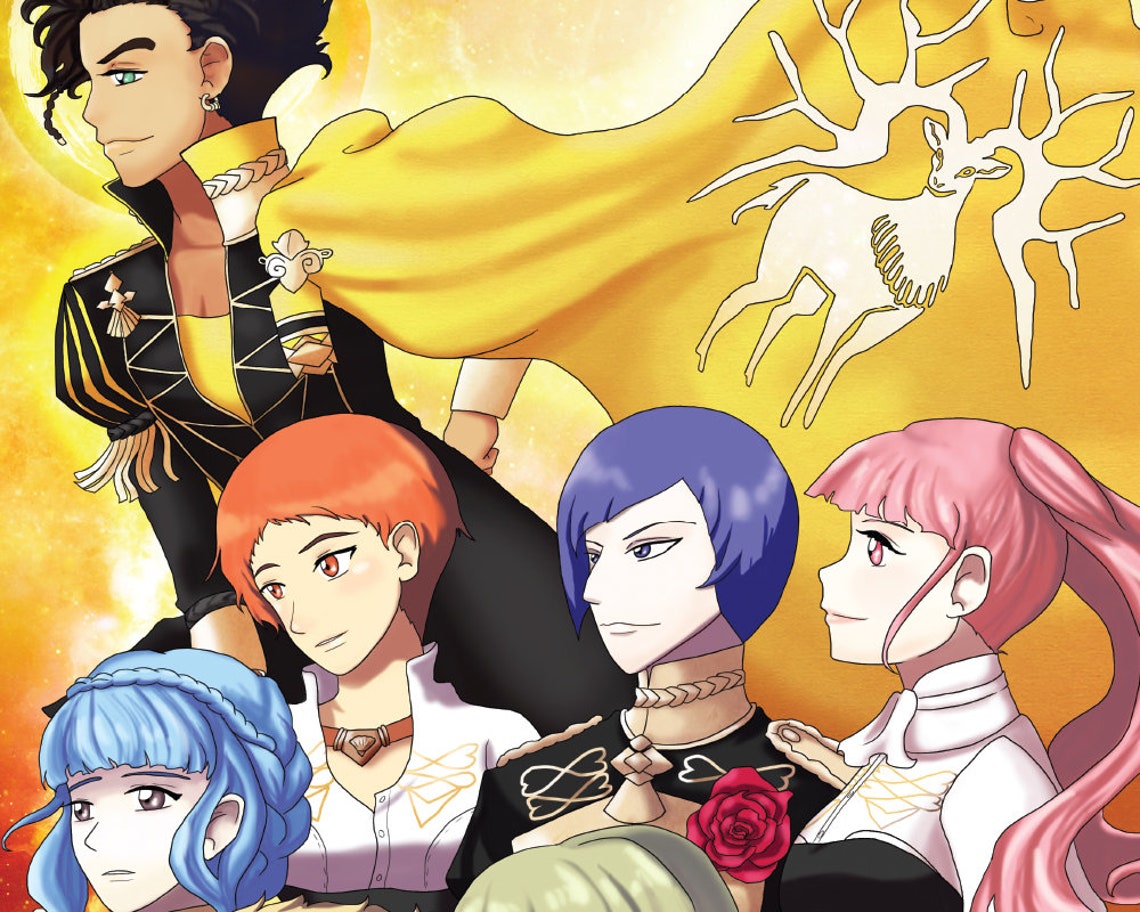 Fire Emblem Golden Deer Art Print Three Houses Fire Emblem - Etsy