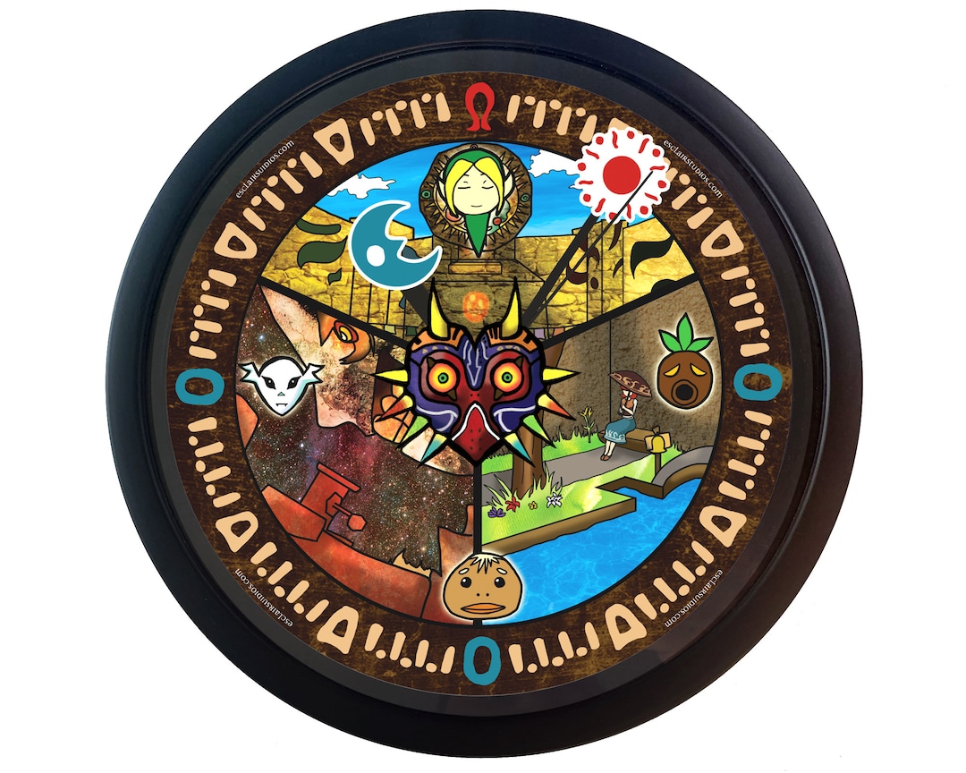 Majora's Mask Clock - Legend of Zelda - Video Game Decor - Clocktown ...