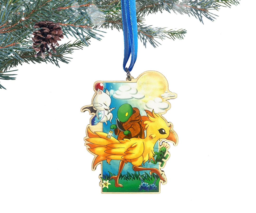 Final Fantasy Ornament - Wooden Christmas Ornament - Final Fantasy ...